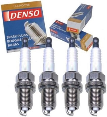 4 pc DENSO Standard U-Groove Spark Plugs compatible with Toyota Cam ...