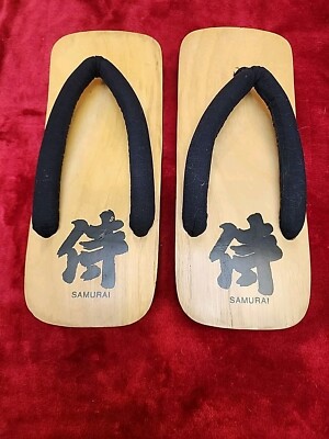 Vintage Japanese Samurai Geta Shoes Clogs Mens Large | eBay