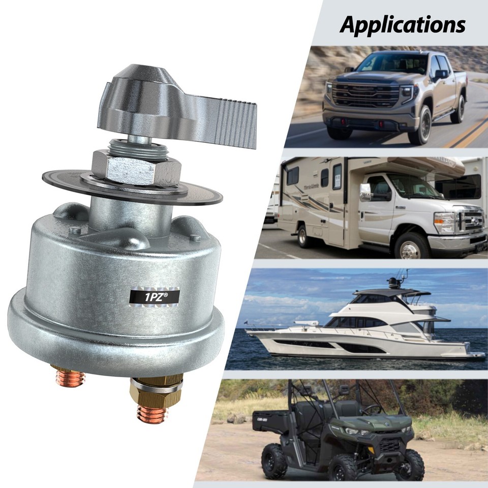 12V Master Battery Disconnect Switch 2 post SPST Kill Cut Off Nascar ...