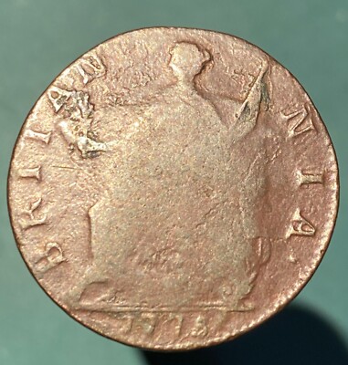 VF - 1775/7 - Evasion Halfpenny - USA / UK Colonial coin- Nice Copper ...