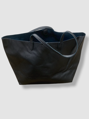 $126 Neiman Marcus Women's Black Large Faux Leather Tote Bag | eBay ...