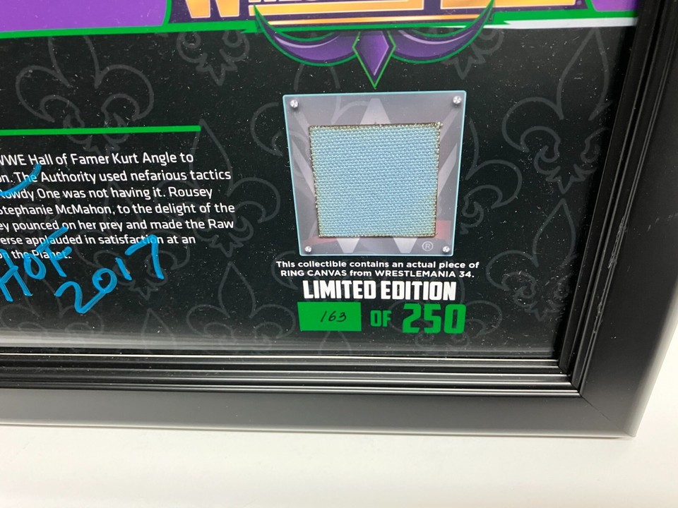 WRESTLEMANIA Kurt Angle Autographed Signed Limited Edition Plaque 163 ...