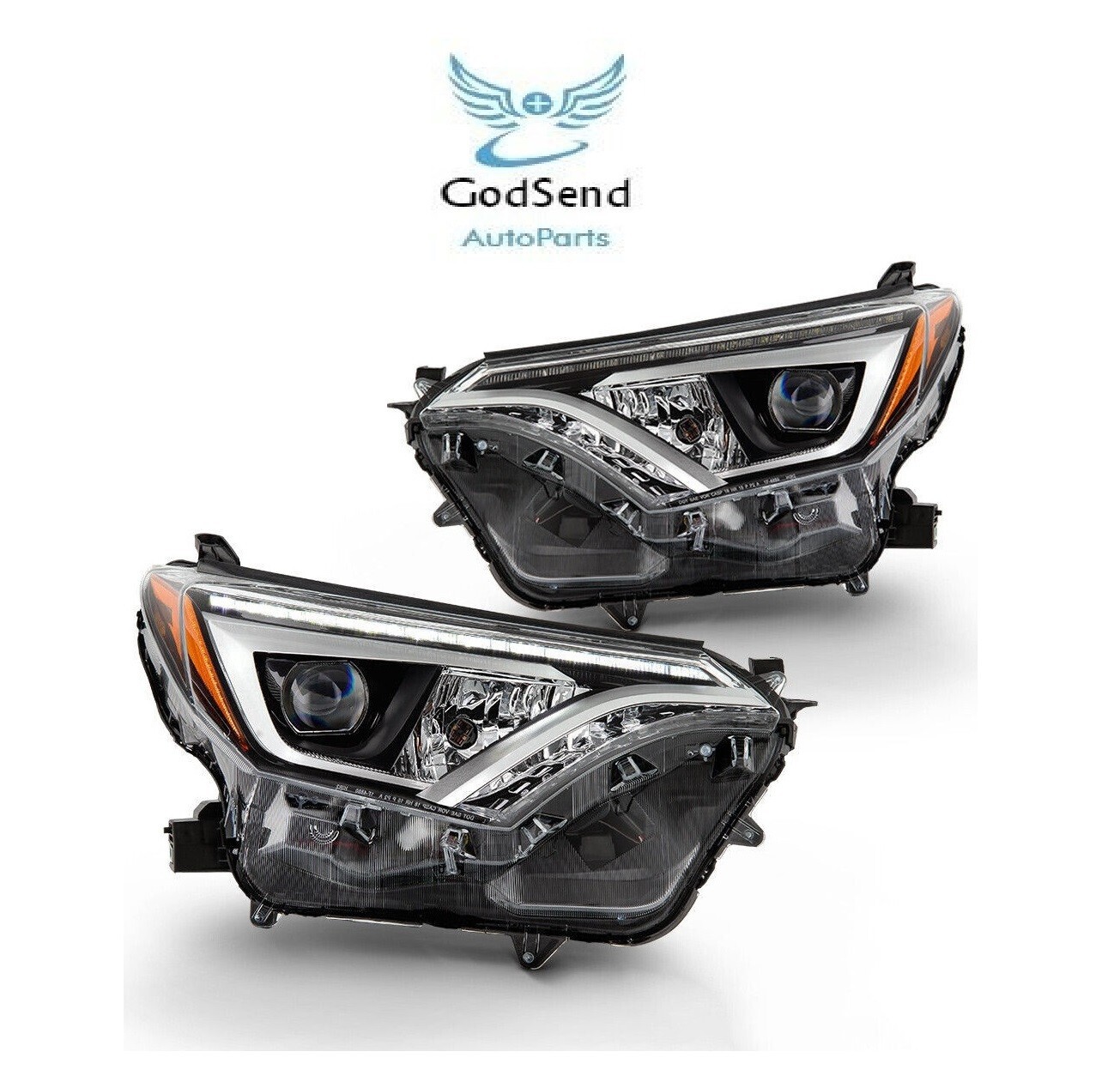 For 2016 2017 2018 RAV4 SET LED Headlights Headlamps Head Lights Lamps ...