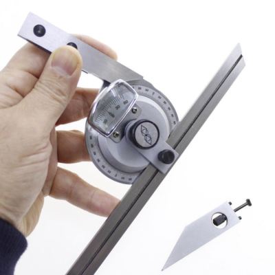 0-360 Precision Universal Bevel Magnifier Vernier Adjustable Protractor ...