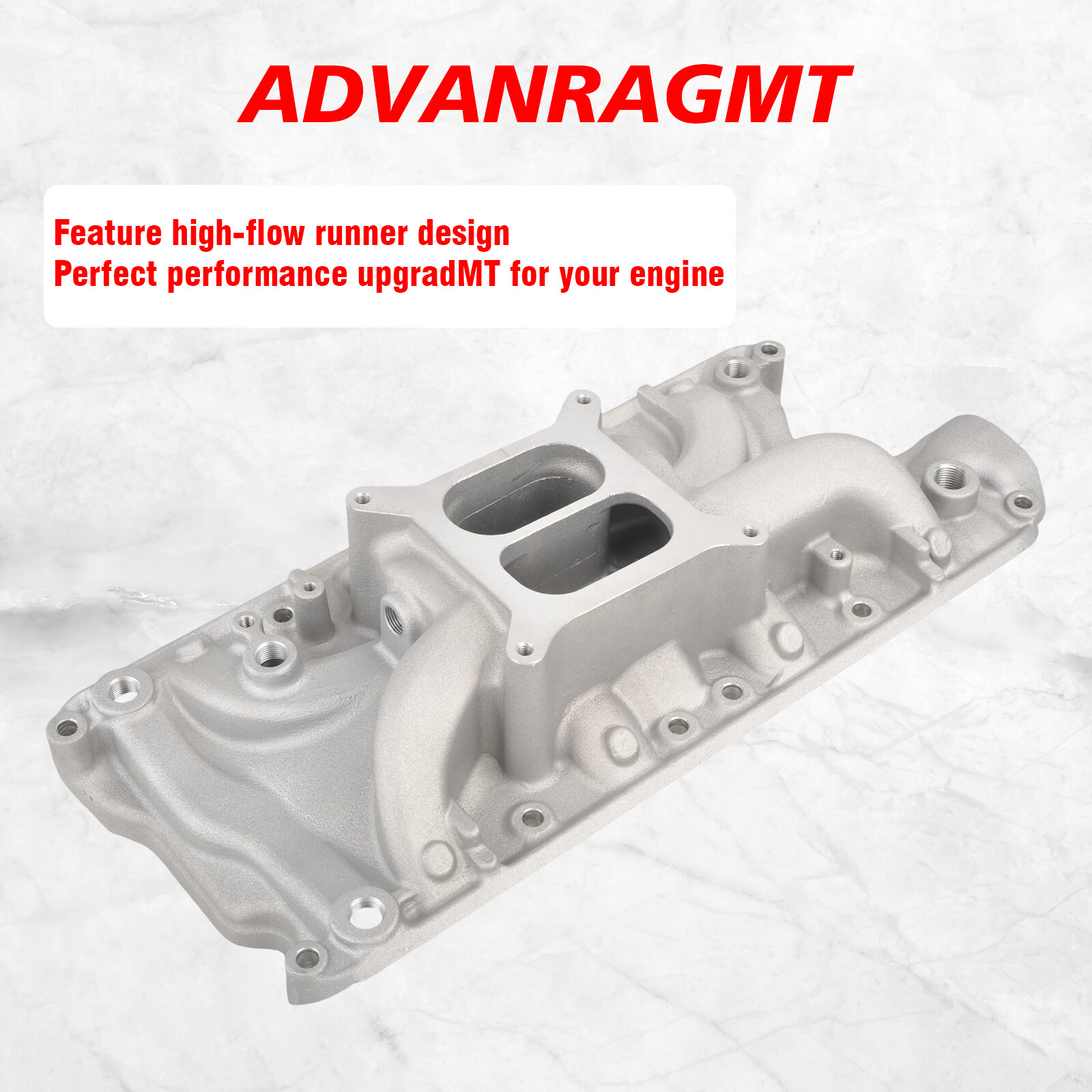 Dual Plane Satin Aluminum Intake Manifold For Small Block Ford SBF 260 ...