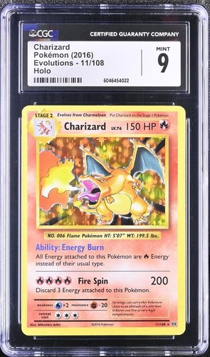 2016 POKEMON XY EVOLUTIONS 11 CHARIZARD-HOLO CGC GRADED 9 RARE | eBay