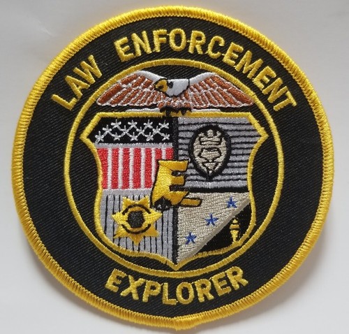 Generic Law Enforcement Explorer Police Shoulder 4" Patch Black Background | eBay