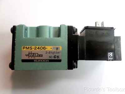 Used KURODA Single Socket Solenoid Valve w/ Seal & Screws, 24VDC, PMS ...