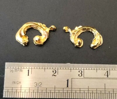 Ship Model Fittings Parts 2 Gilt metal Pillar Flat Back Hull Decor 13mm ...