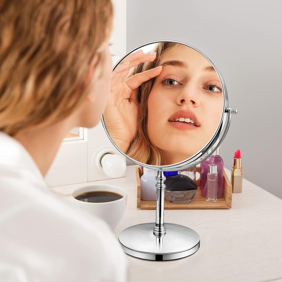 KEDSUM 1X/10X Magnifying Makeup Mirror, 8 Inch Large Table Mirror with ...