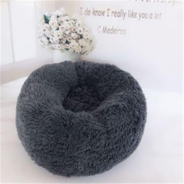 Calming Cat Bed Plush Donut Nest for Anxiety Relief & Relaxation 16-43 ...