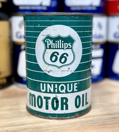 Rare Vintage Phillips 66 Unique Motor Oil Can Quart Empty | eBay