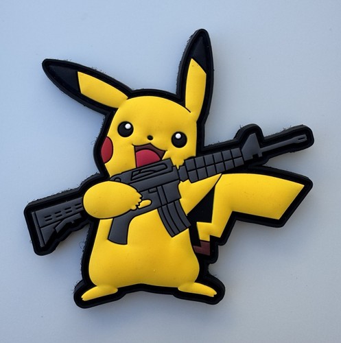 Pika With Gun Rubber PVC Hook/Loop Morale Patch | eBay