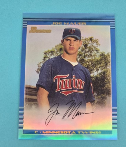 2013 Bowman Chrome Blue Sapphire Refract Reprint #379 Joe Mauer ...