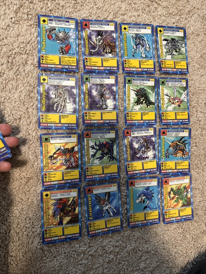 Rare Vintage Digimon Collection - Digivices & 100 Trading Cards (rare ...