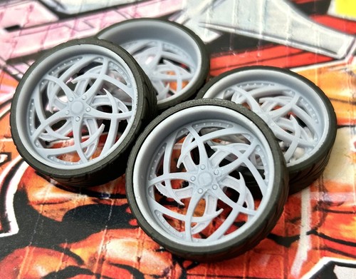 1/24 Resin: 26 Scale-Inch “Dubs Insanity” Model Car Wheels/Tires,1/25 ...