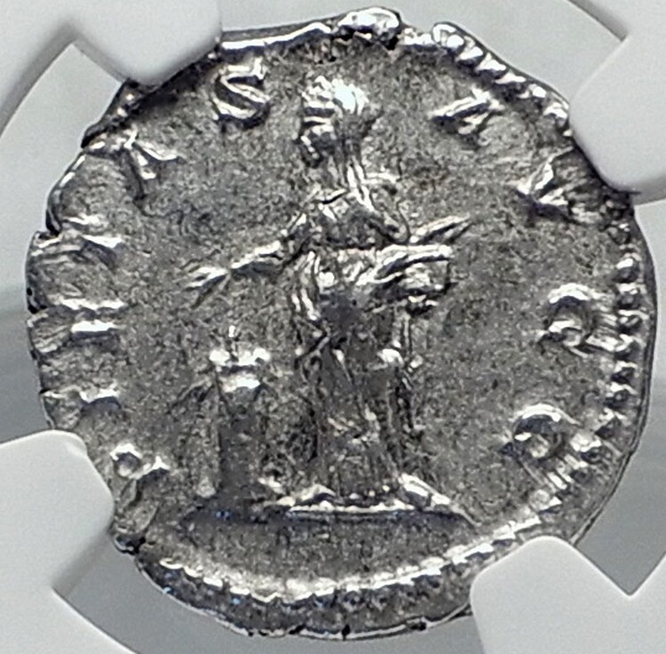 JULIA DOMNA Authentic Ancient 200AD Rome Silver Roman Coin PIETAS NGC ...