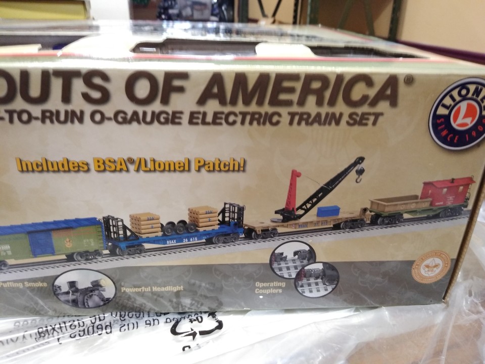 NIB Lionel Boy Scouts Of America O Gauge Freight Train Set Steam ...