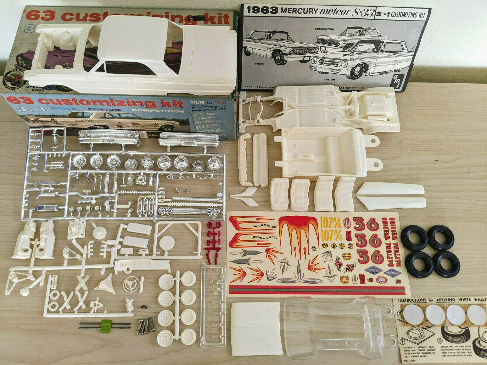 VERY RARE! *ORIGINAL VINTAGE AMT 1963 MERCURY "METEOR" KIT *SUPER NICE ...