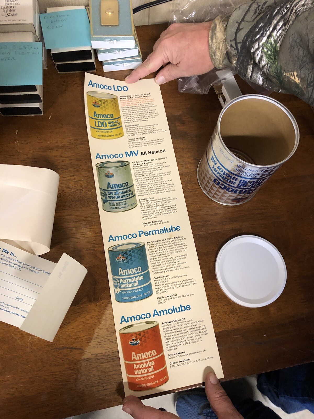 1980s Amoco Super Permalube Motor Oil Promo Coin Bank Cardboard BRAND ...