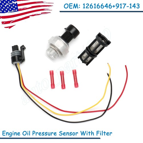 Oil Pressure Sensor Switch w/Filter D1846A for Chevy GMC Hummer ...