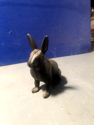 Vintage Cast Iron Bunny Rabbit Coin Bank | eBay