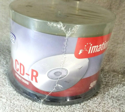 NEW SEALED 50 Pack - 48 x CD-R Disc Spindle (80 Minute 700 MB ...