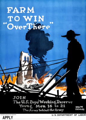 Farm To Win Over There - 1917 - World War I - Propaganda Poster | eBay