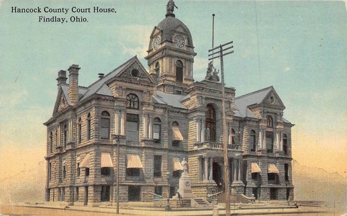Hancock County Court House Findlay Ohio 1910c postcard | eBay