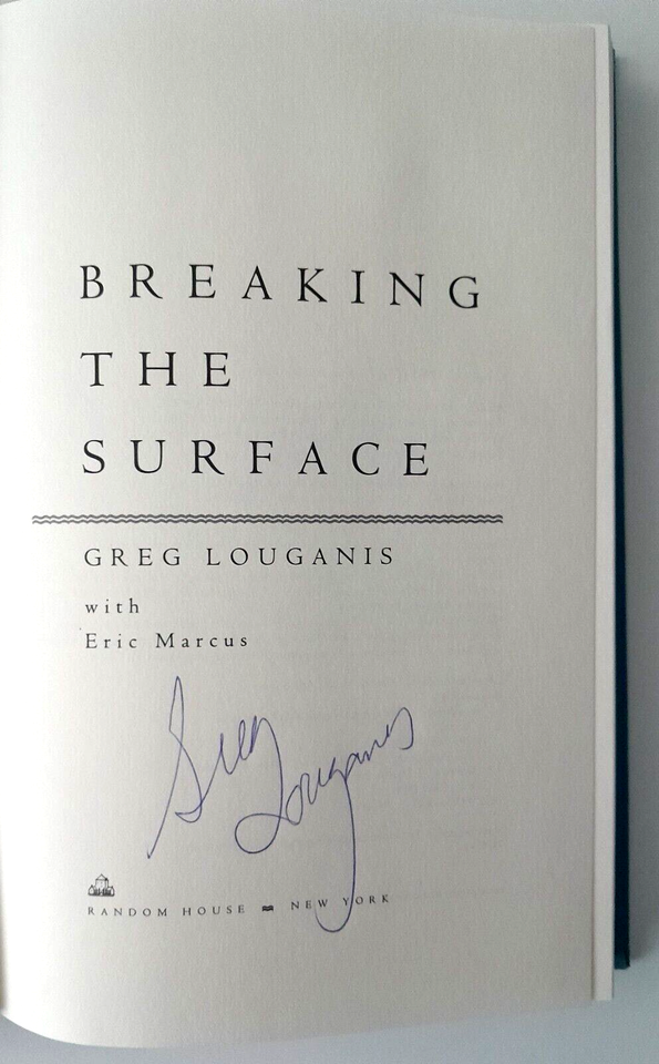Breaking the Surface by Greg Louganis SIGNED Olympic Sports Diver Gold ...