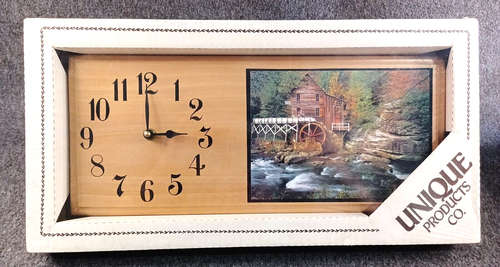 Vintage Unique Products Co. 15" x 6.5" Water Wheel Mill Clock New Uses ...