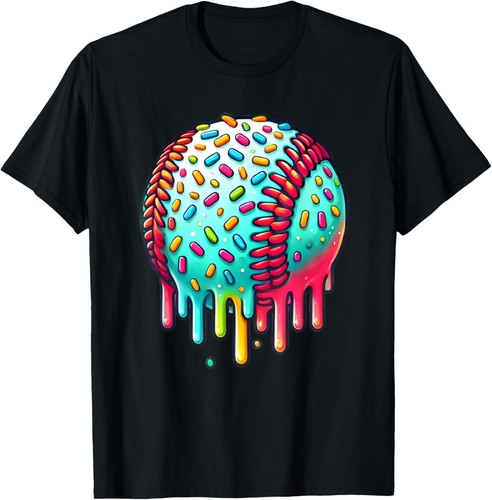 Cool Ice Cream Drip Baseball Stuff Baseball Drip Unisex T-Shirt | eBay