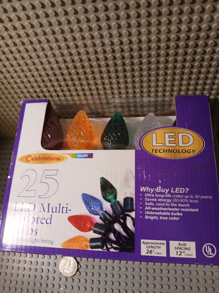 Celebrations C9 LED Christmas multi color pine cone Bulbs lights F Box ...