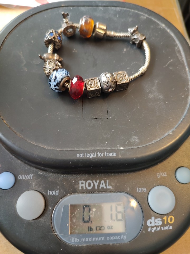 Heavy 925 SILVER Pandora Charm Bracelet | eBay