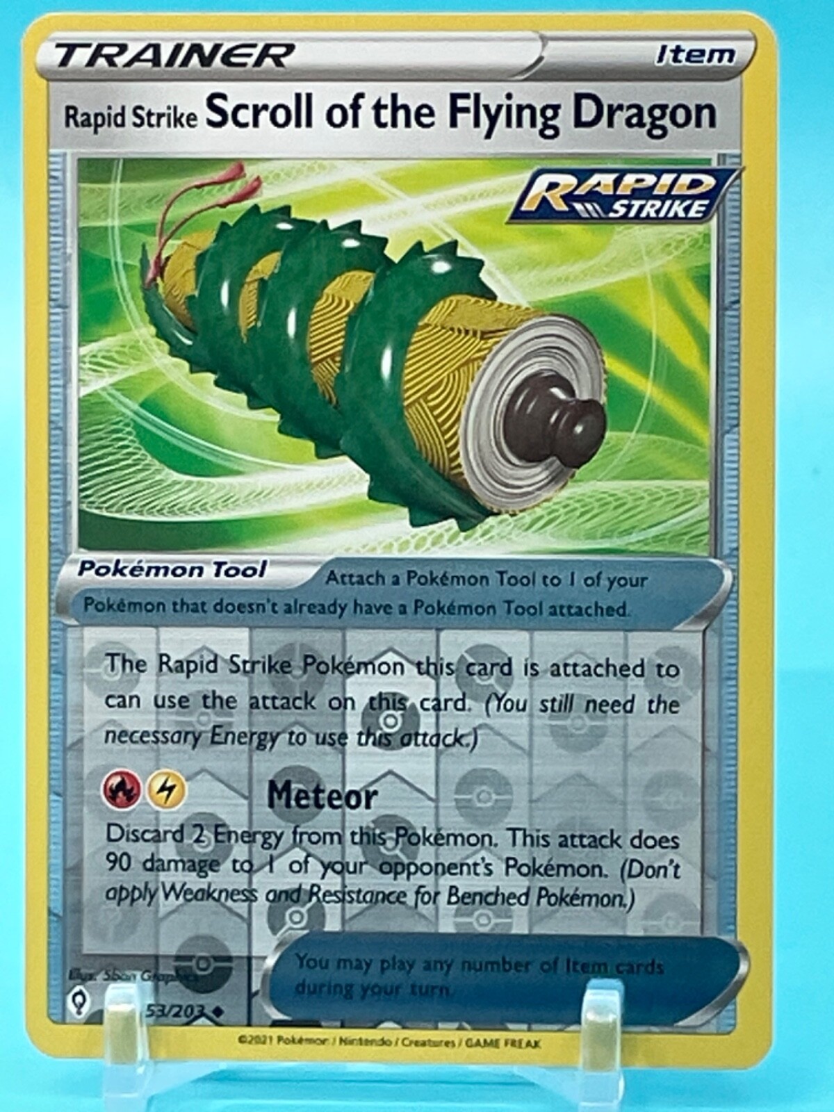 Rapid Strike Scroll Of The Flying Dragon #153/203 Reverse Holo 2021 ...