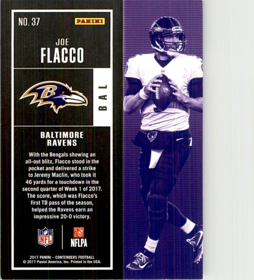 2017 Panini Contenders. Joe Flacco (101) Football Cards. #37 | eBay