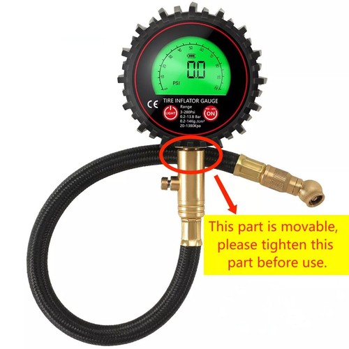 Accurate Digital Air Pressure Tire Gauge 3-255 PSI LCD Screen for Truck ...