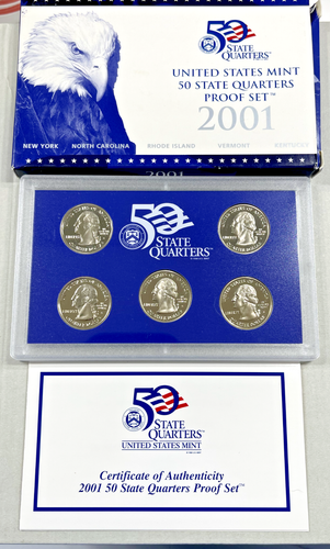 2001 US Mint 50 State Quarters Proof Set w/OGP & COA | eBay