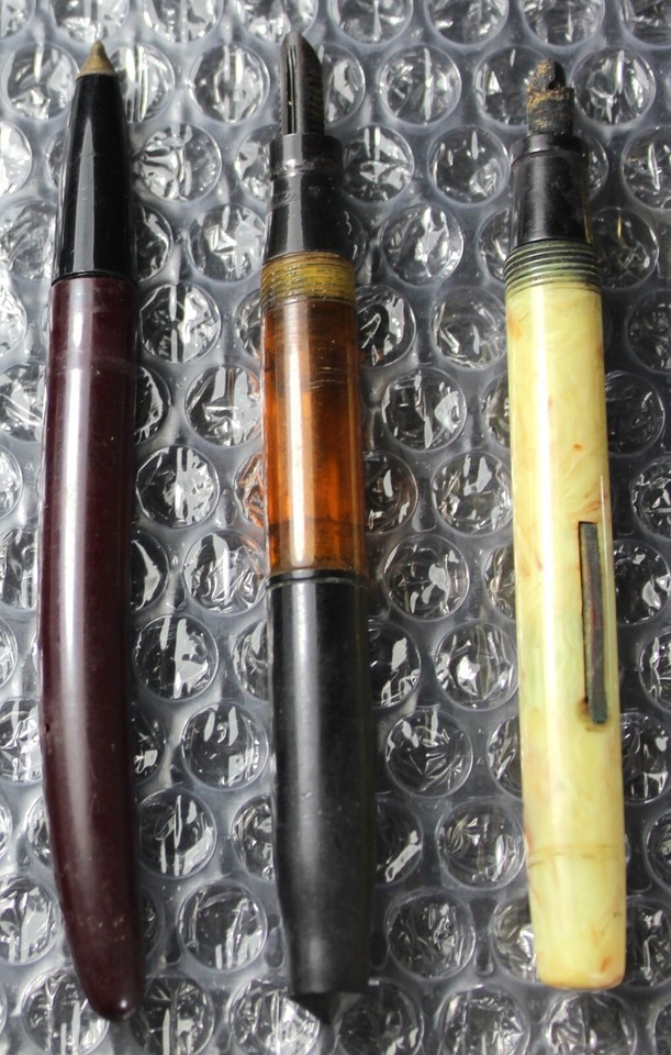 Fountain Pen Parts Lot - Caps - Barrels - Nibs - Vintage - Parts/Repair ...