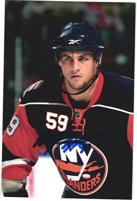 Micheal Haley Autographed 4x6 Color Photo New York Islanders #59 Blue E ...