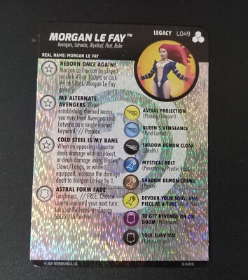 Morgan Le Fey L049 Marvel Heroclix Legacy Card | eBay