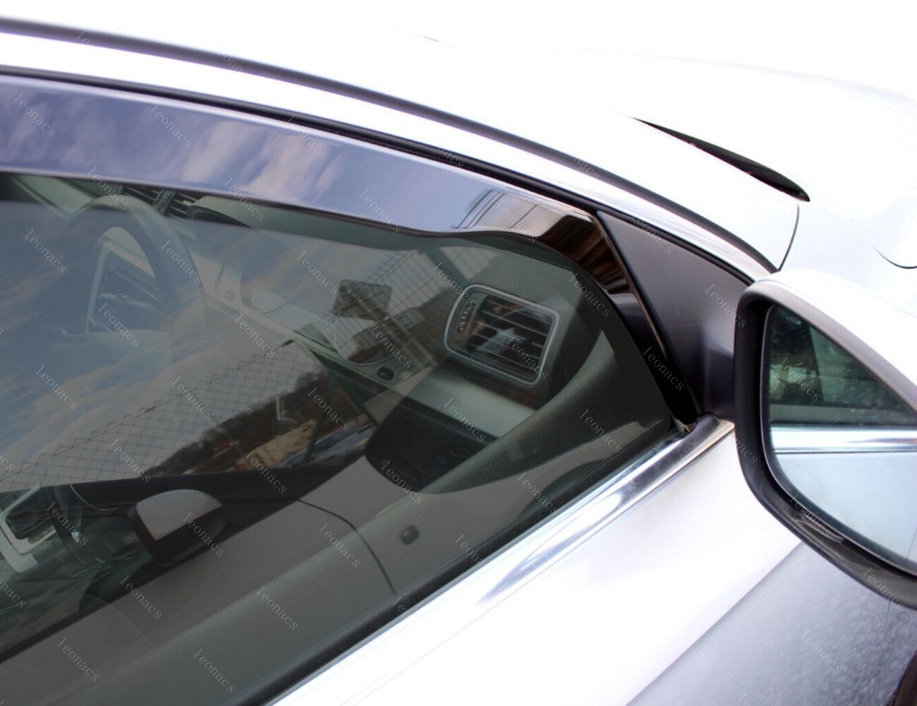 Window Visor Wind Deflector with clips For VW PASSAT B6 B7 ESTATE 2005 ...