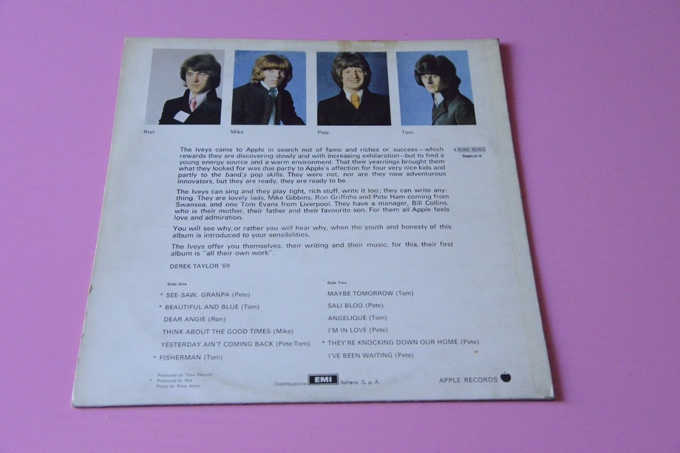 The Iveys LP Maybe Tomorrow Orig Italy 1969 NM Laminated Cover | eBay
