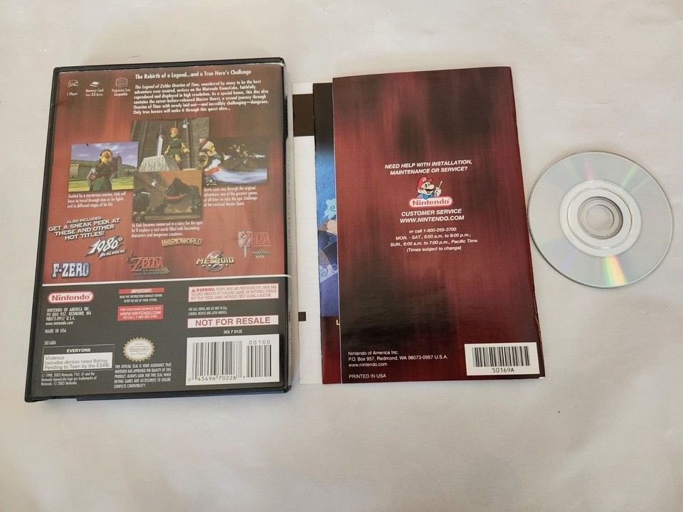 Legend of Zelda Ocarina of Time Master Quest The Gamecube Complete Near ...