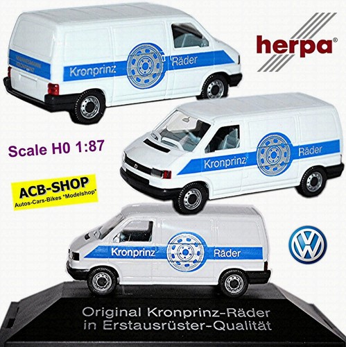 VW T4 Van 1990-2003 Mannesmann Kronprinz Wheels Berger White 1:87 Herpa ...