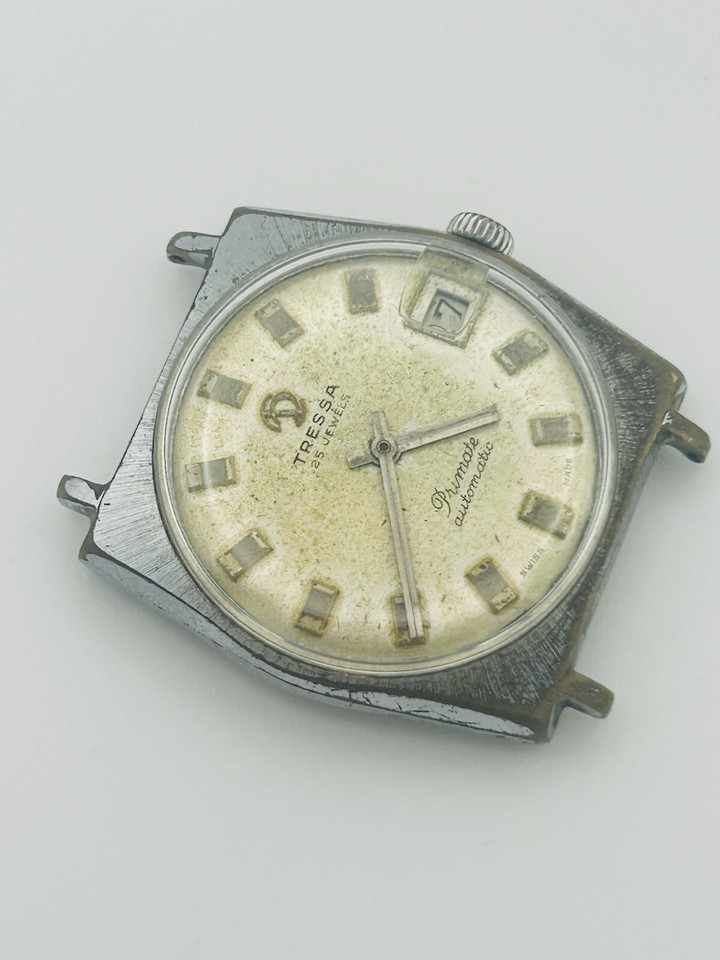 Tressa Primate Automatic 25 Jewels Swiss Watch 32.2mm – Runs, Vintage ...