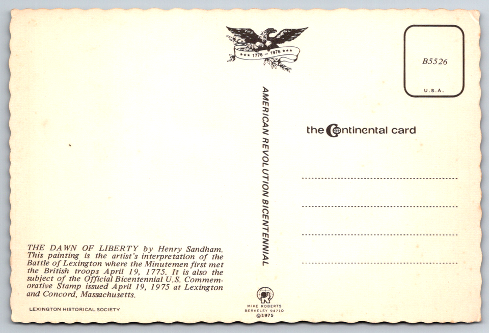 c1960s Dawn of Liberty by Henry Sandham Painting Vintage Postcard ...