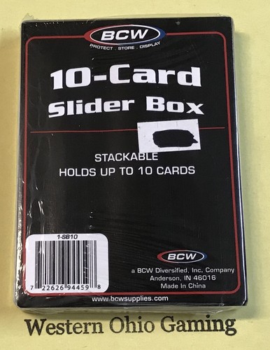 BCW 10 Card Slider Box NEW Plastic Slide Storage Container | eBay