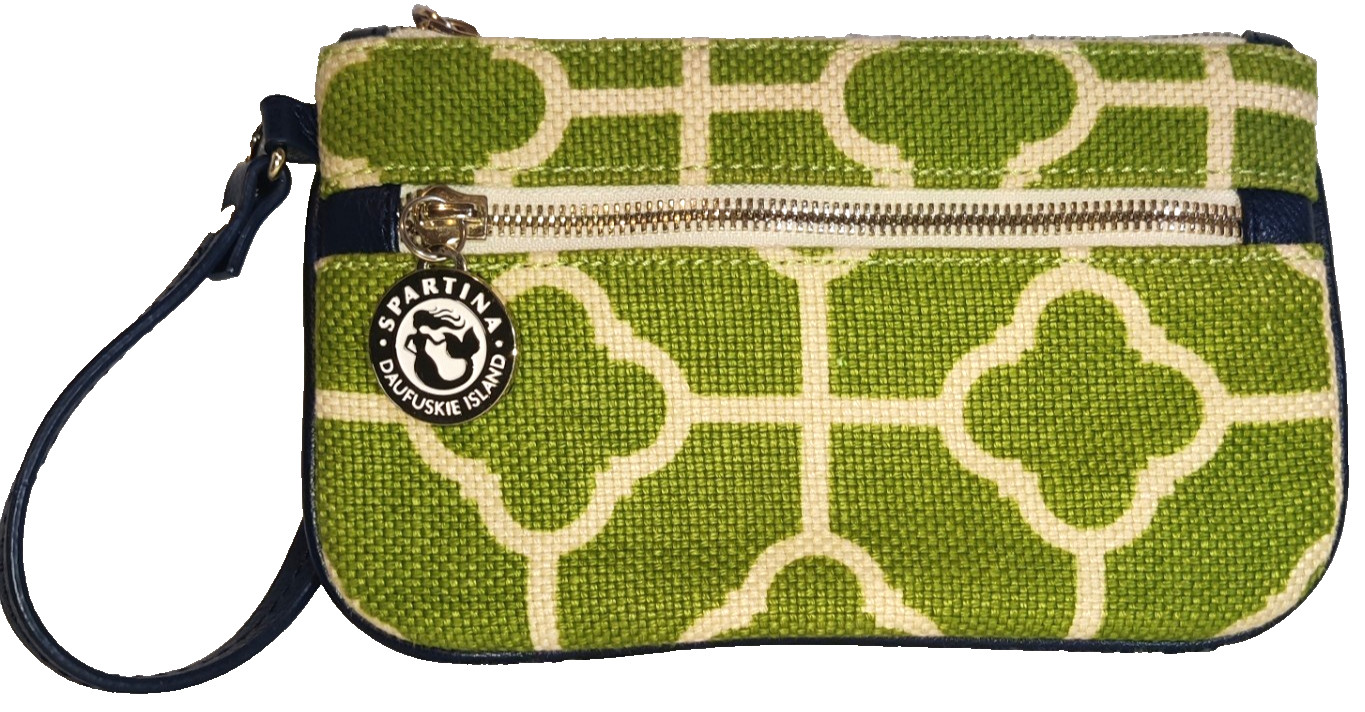 Spartina 449 Signature Linen Green & White Patterned … - Gem