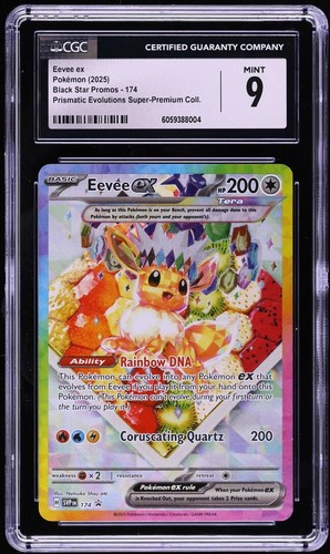 2025 Pokemon SV Promo Prismatic Evolutions Premium Eevee ex #174 CGC 9 ...